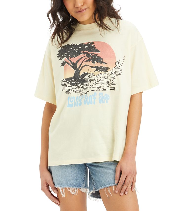 Levi's Women's Cotton Graphic-Print Short Stack Tee - Macy's