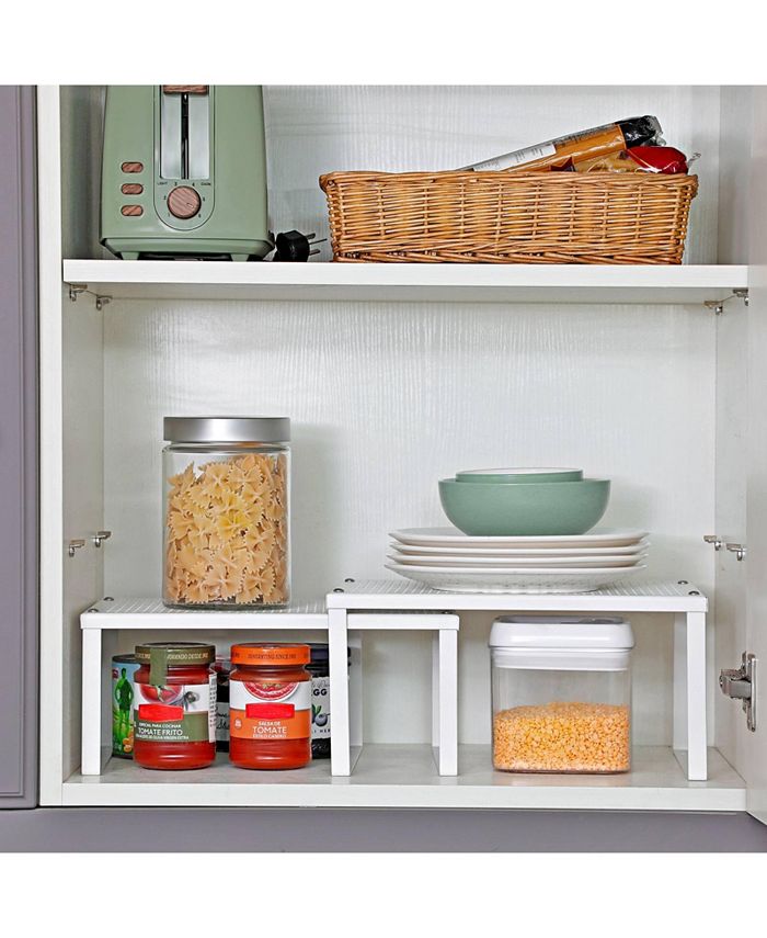 Slickblue Cabinet Shelf Organizer, Stackable, Expandable, Set of 2 ...