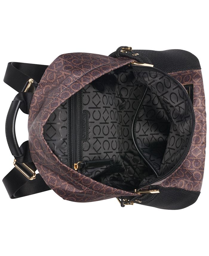 Calvin Klein Jessie Signature Mesh Side Pocket Nylon Backpack - Macy's