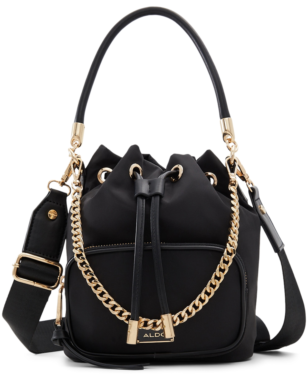 Click here for Aldo Jadzia Textile Medium Bucket Bag - Black prices