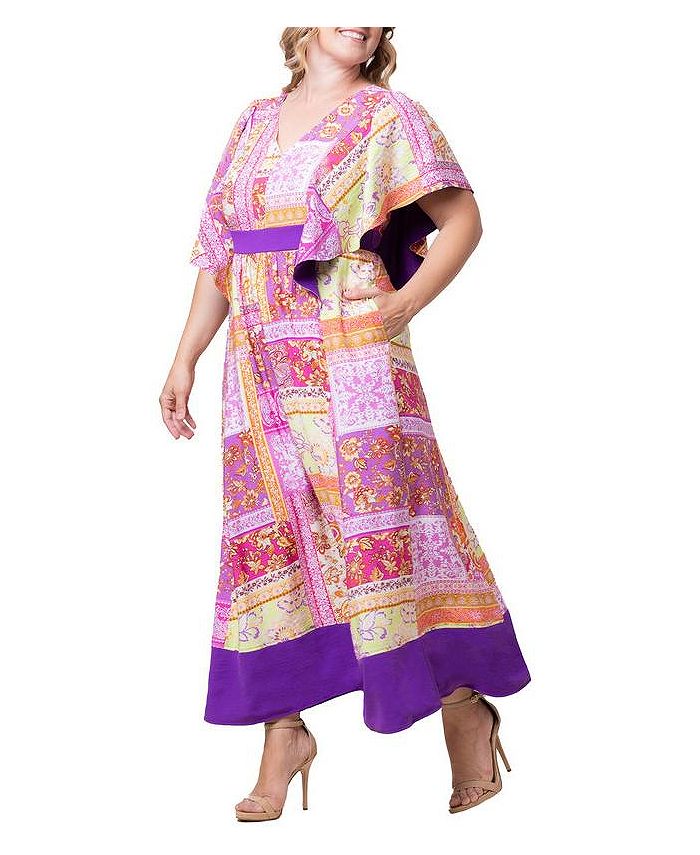 Kiyonna Plus Size Mediterranean Breeze Maxi Dress with Pockets - Macy's