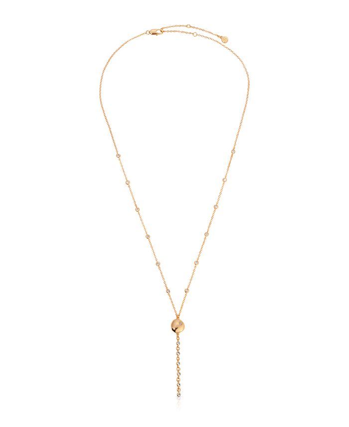 ETTIKA Polished Pebble Crystal Chain Lariat - Macy's