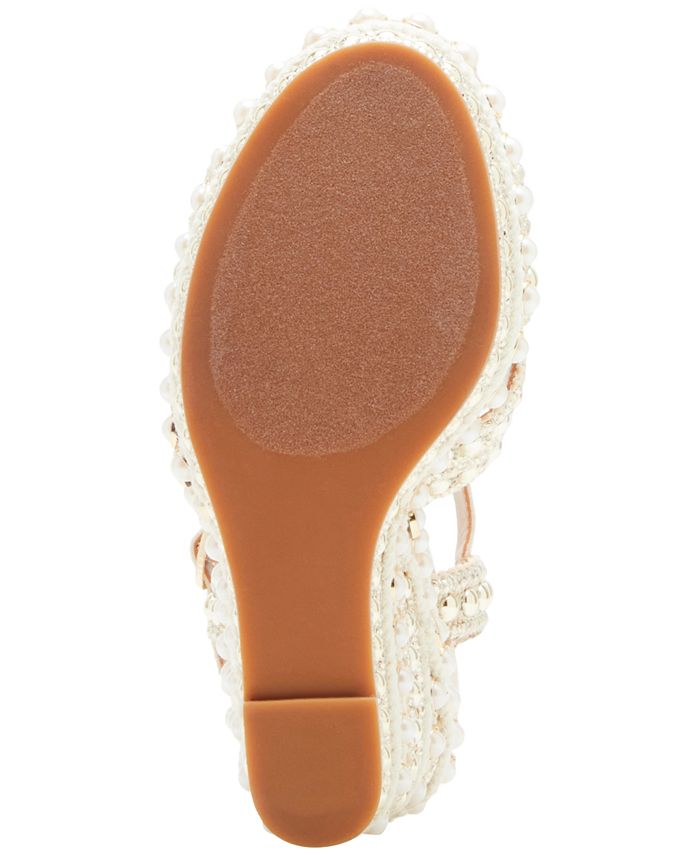 Steve Madden Women's Juniper Raffia Platform Wedge Sandals - Macy's