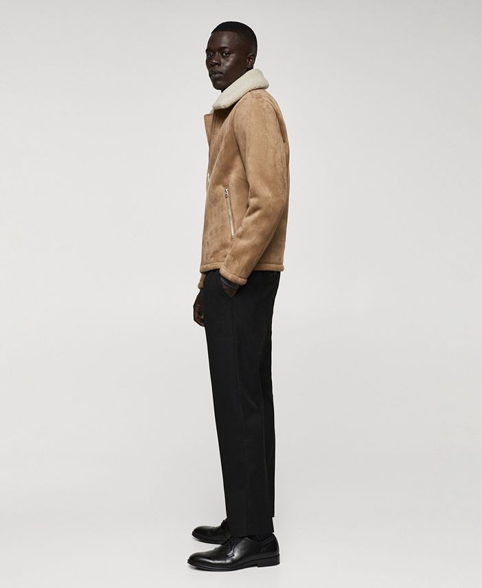 MANGO Men's Shearling-Lined Jacket - Macy's