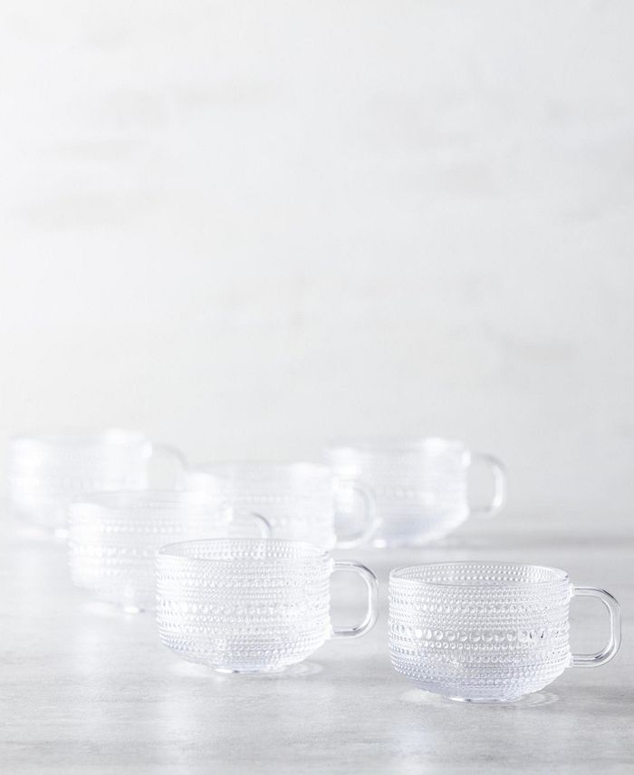 Fortessa Jupiter Clear Tea/Cappuccino Cup 13.5oz, Set of 6 - Macy's