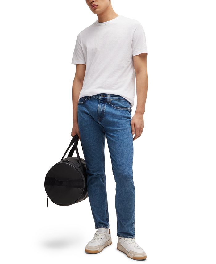 Hugo Boss Men's Blue Comfort-Stretch Denim Slim-Fit Jeans - Macy's