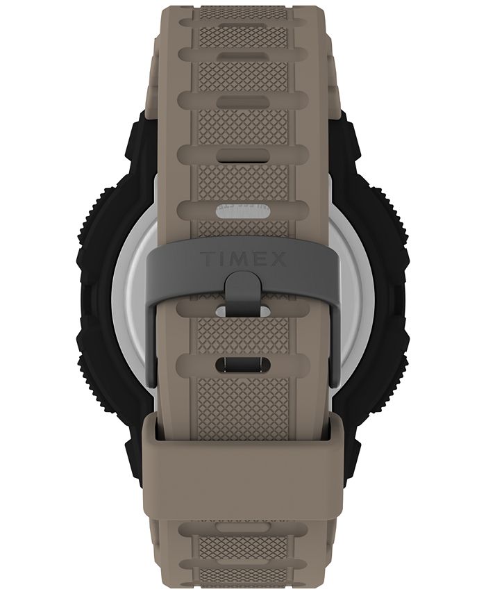 Timex Men's UFC Rumble Digital Tan Polyurethane Strap 50mm Round Watch ...