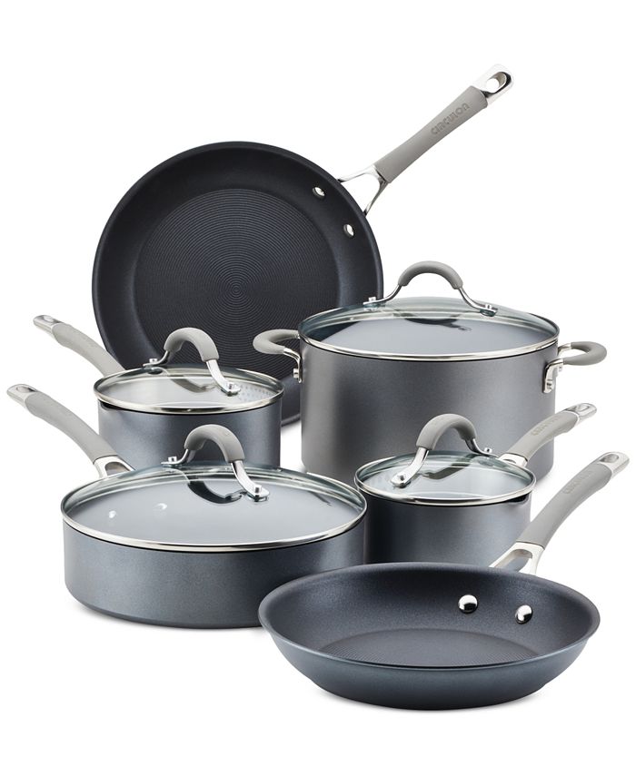 Circulon Elementum Hard-Anodized Aluminum 10-Pc. Cookware Set - Macy's