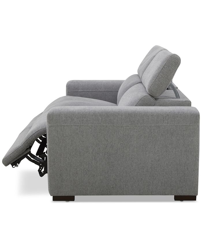 Furniture Nevio 2-Pc. Fabric Power Headrest Sectional with 2 Power ...