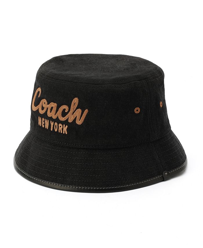 COACH Women's 1941 Embroidered Denim Bucket Hat - Macy's