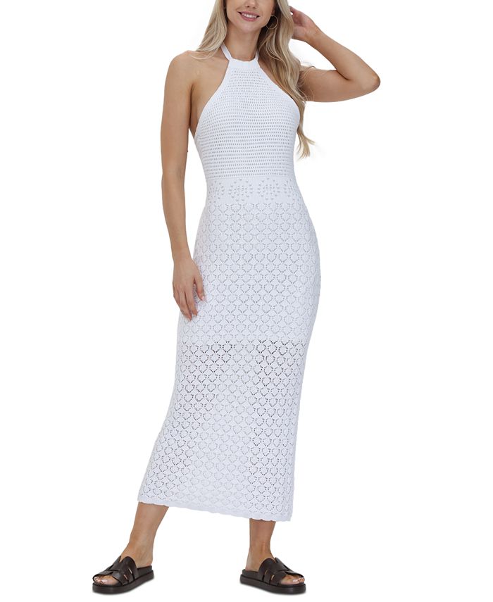 Frye Womens Crochet Halter Maxi Dress Macys