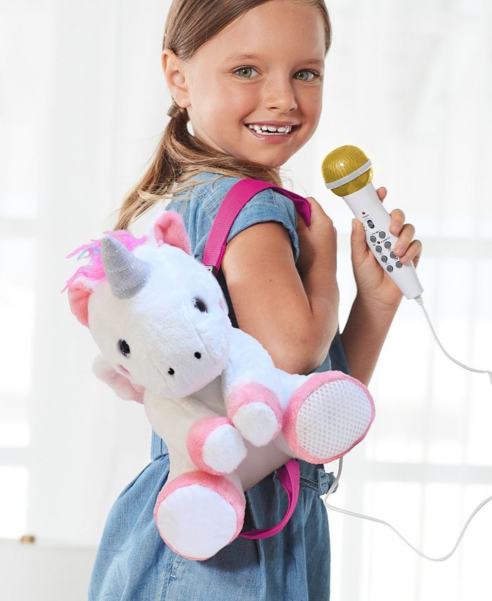 Singing Machine Plush Toy Sing Along Backpack with Microphone, Speaker ...