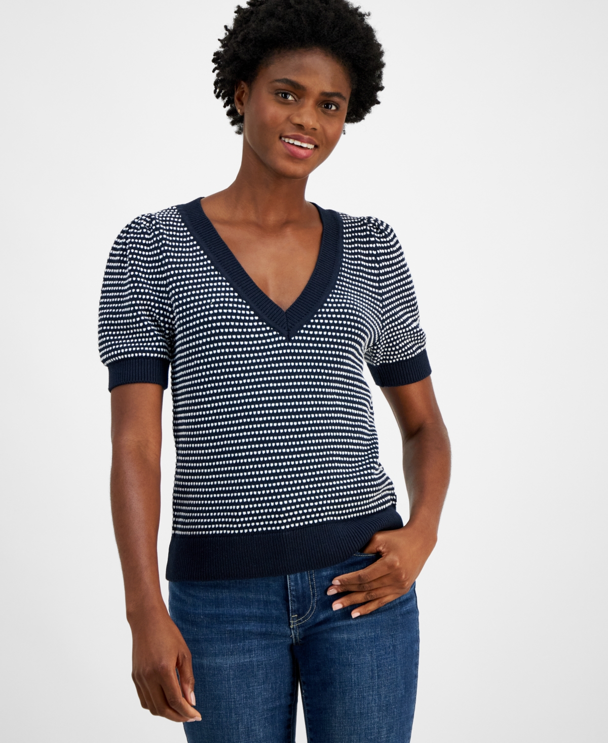 Click here for Tommy Hilfiger Womens Cotton V-Neck Short-Sleeve S... prices