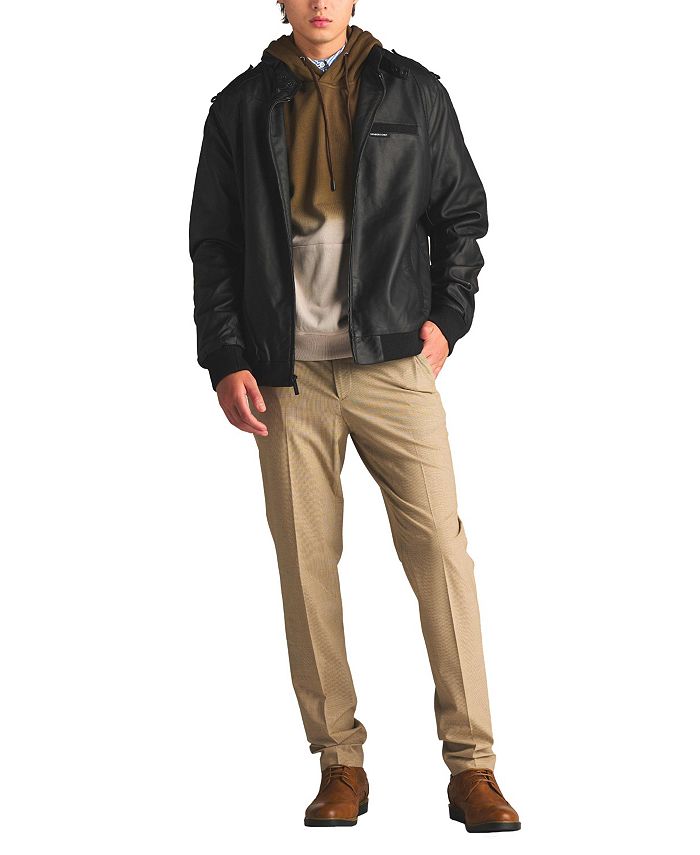 Members Only Men's Faux Leather Iconic Racer Jacket - Macy's