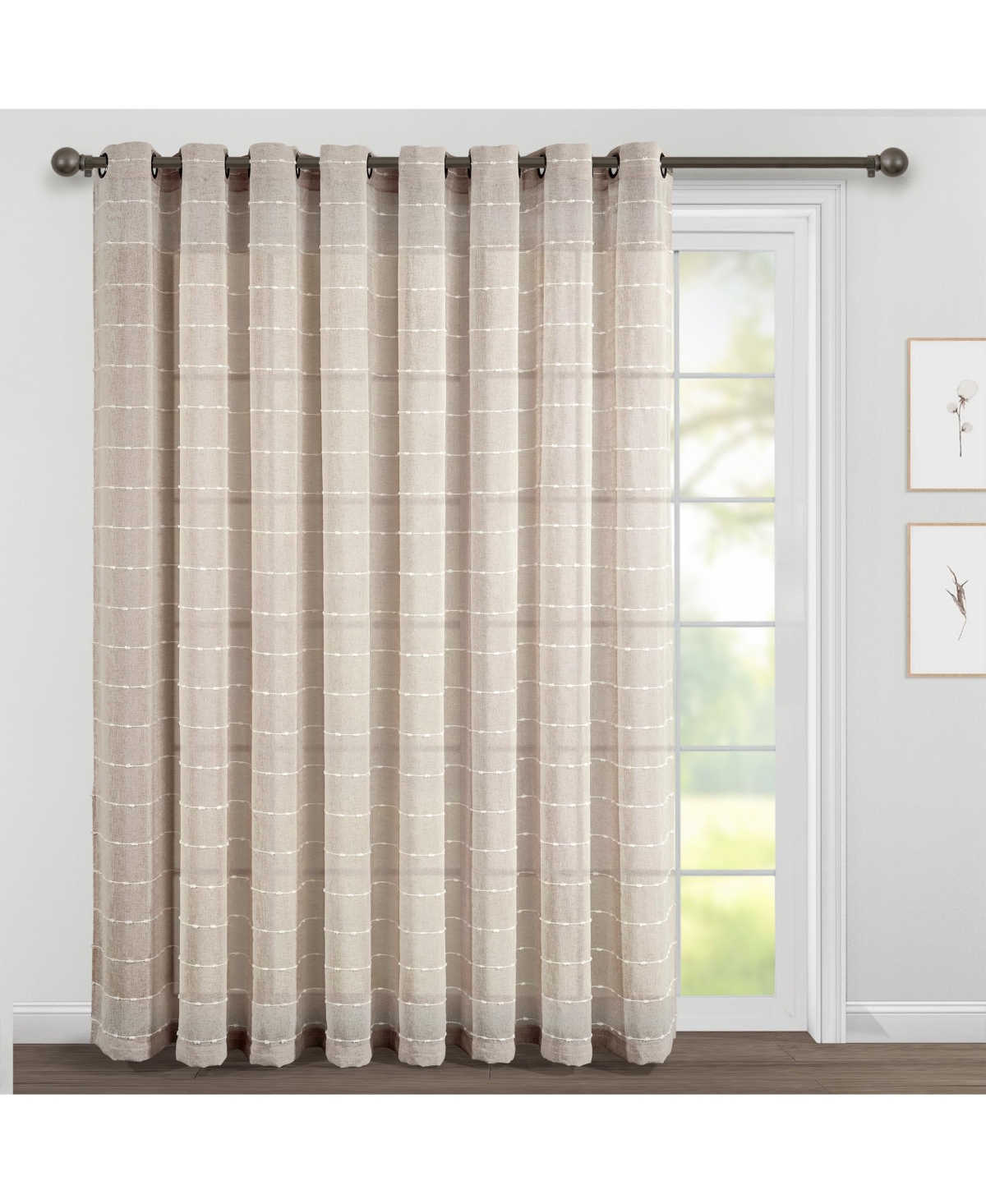 Click here for Lush Decor Farmhouse Textured Grommet Sheer Window... prices