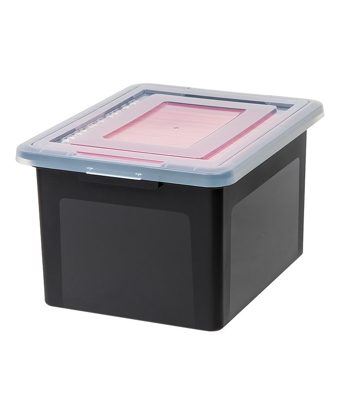 IRIS Letter & Legal Size Plastic Storage Bin Tote Organizing File Box ...
