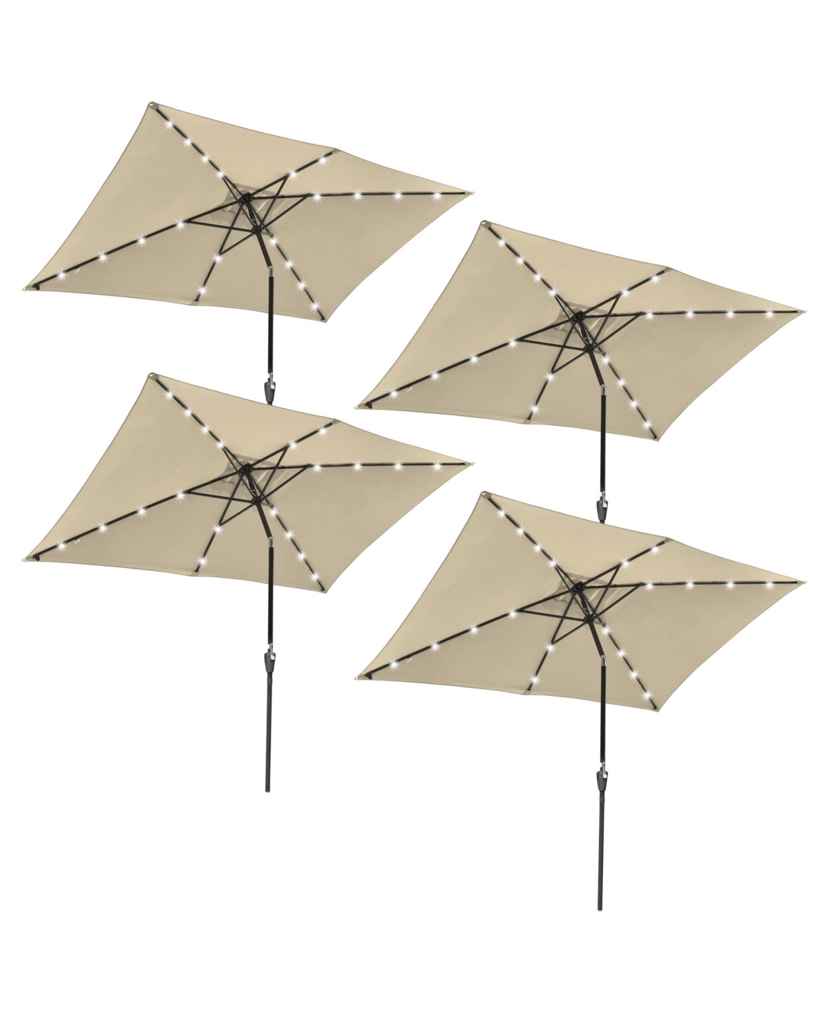 Click here for 4Pcs 10x6.5 Rectangle Aluminum Solar Outdoor Crank... prices