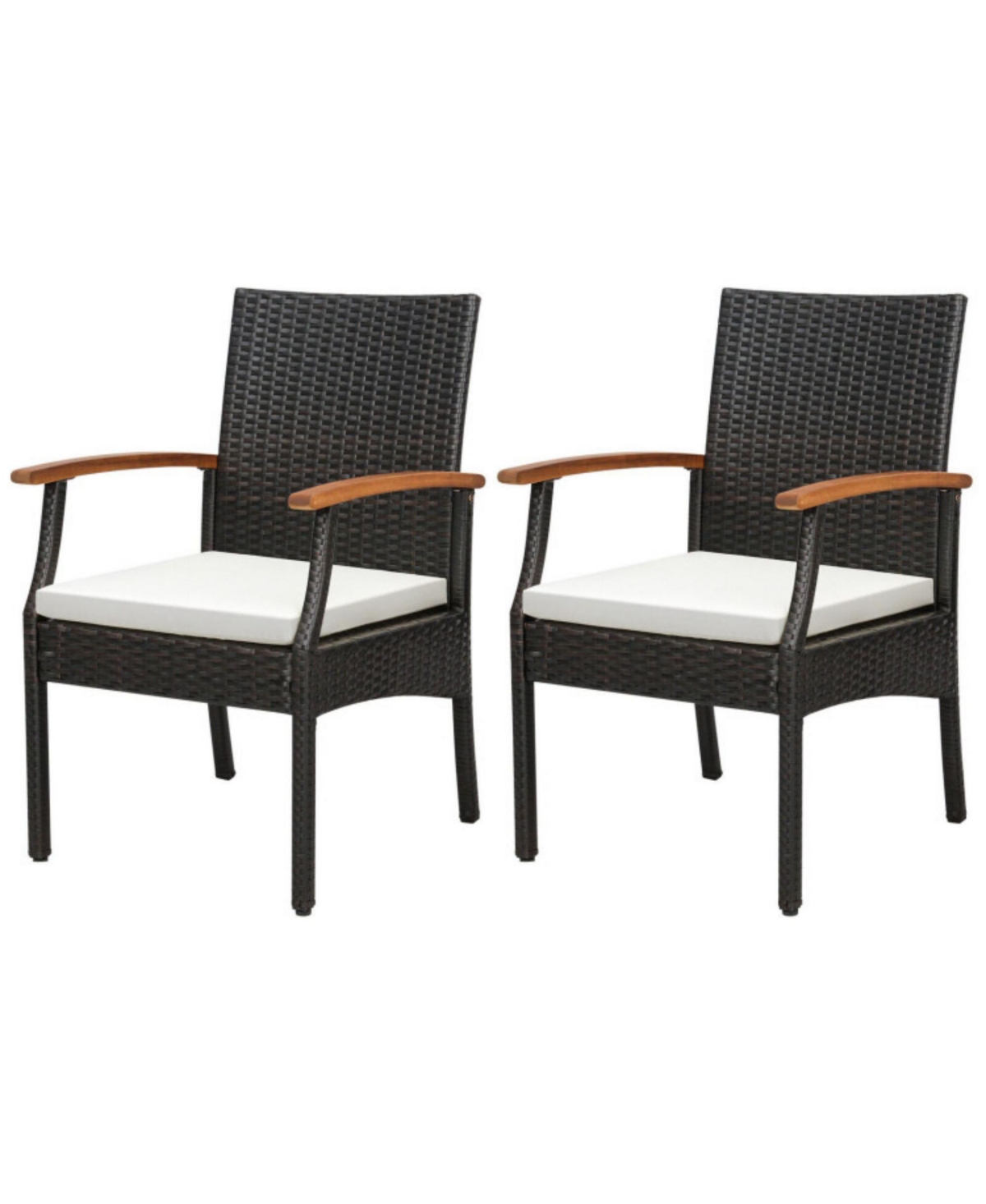 Click here for Sugift Set of 2 Patio Dining Chair with Soft Zippe... prices