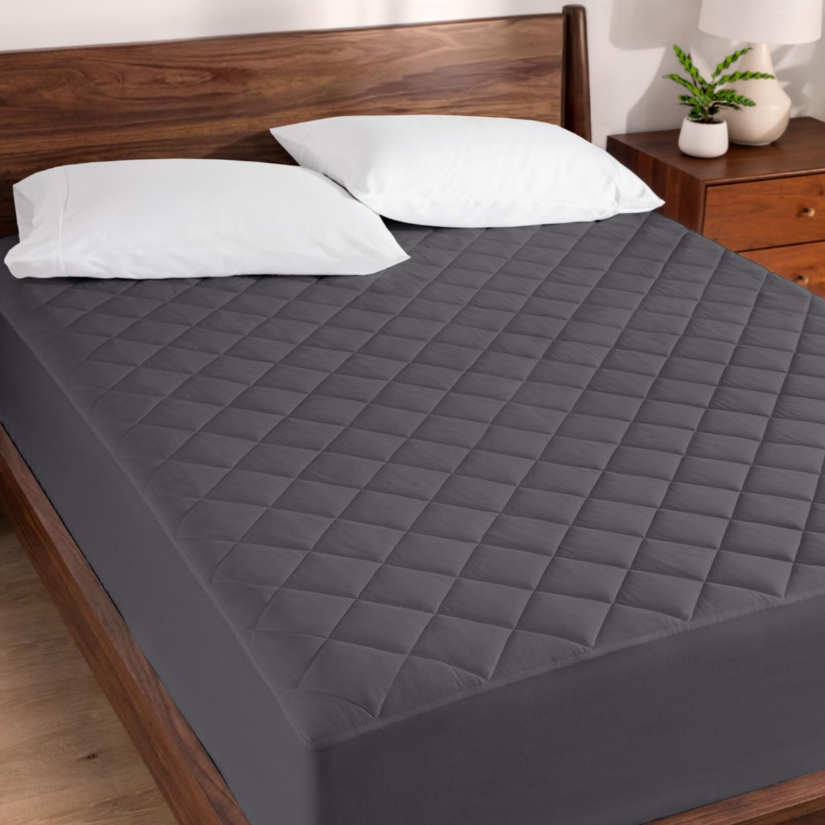 Click here for Bare Home Quilted Mattress Pad  King - Grey prices