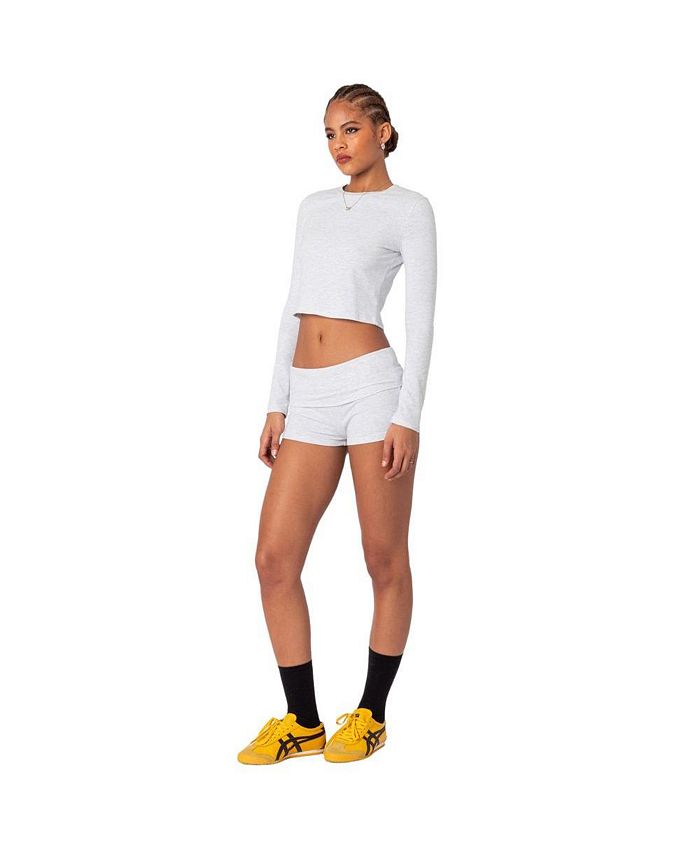 Edikted Women's Meg Fold Over Shorts - Macy's