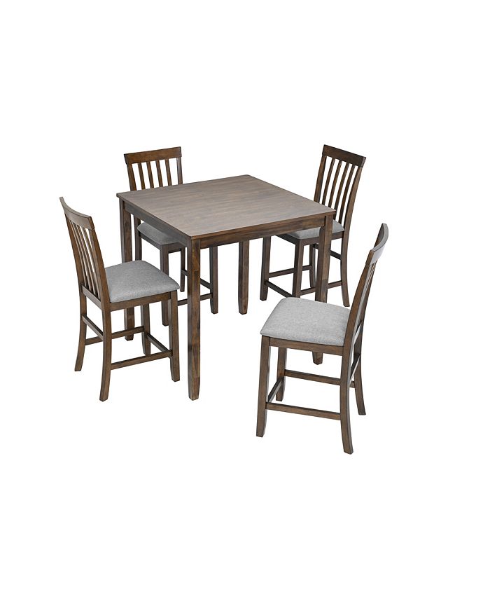 Simplie Fun Wooden Dining Square Table, Kitchen Table For Small Space ...