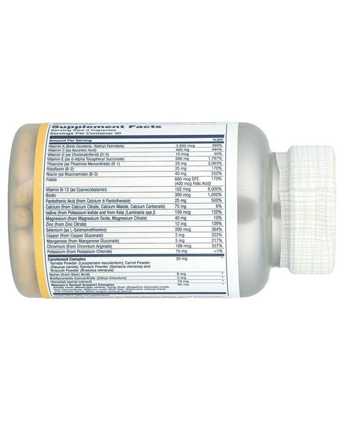 Solaray Women's Golden Multivitamin - 90 Capsules - Macy's