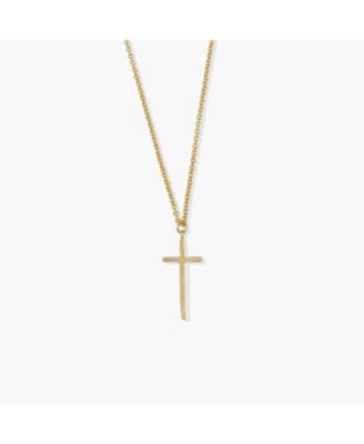 sanctuaire Modern Thin Elongated Cross Necklace Gold - Macy's