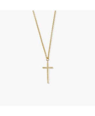 sanctuaire Modern Thin Elongated Cross Necklace Gold - Macy's