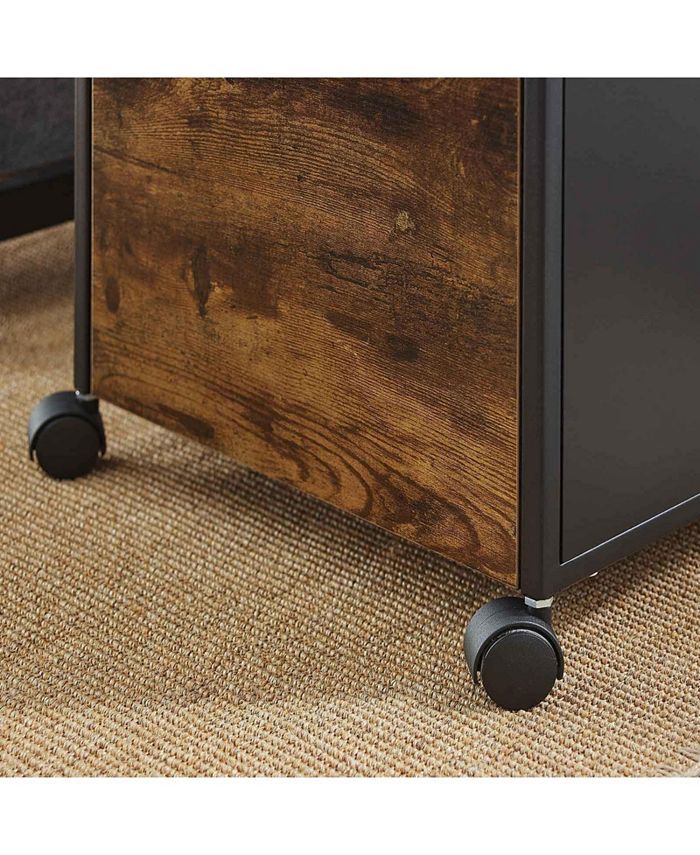 Slickblue Rolling File Cabinet, Mobile Office Cabinet On Wheels, With 2 ...