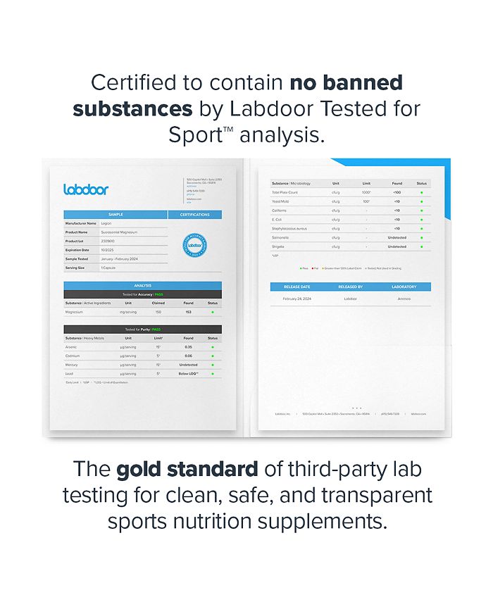 Legion Athletics Legion Sucrosomial Magnesium Essential Mineral ...