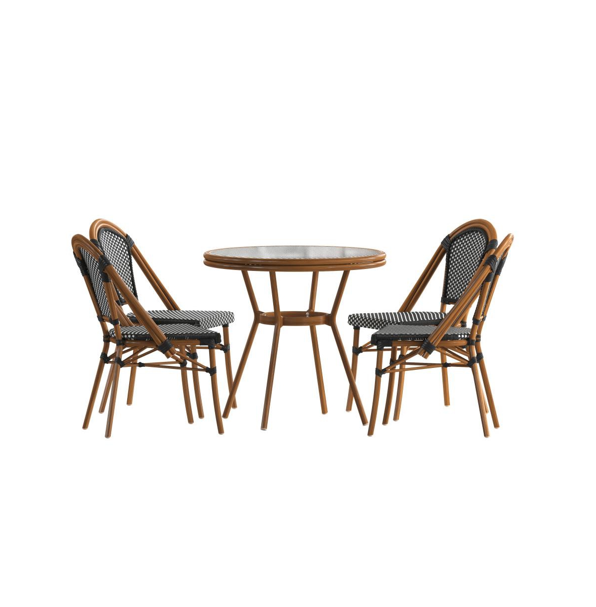 Click here for Merrick Lane Sacha Bistro Style Table With Glass T... prices