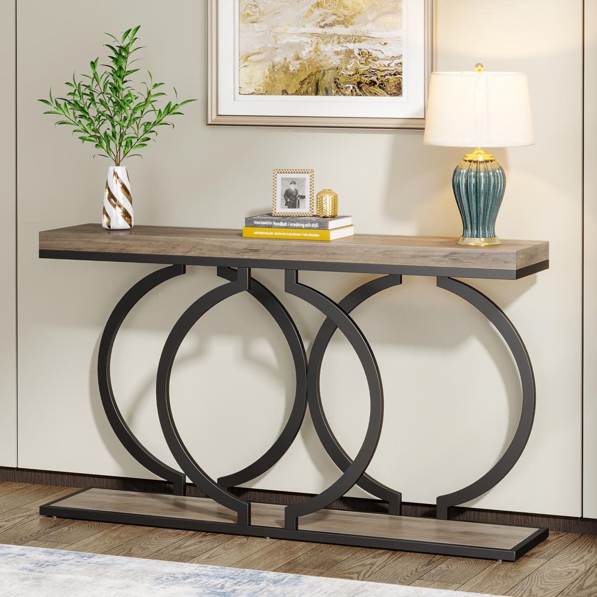Click here for Tribesigns Industrial Console Table  55 inch Wood... prices