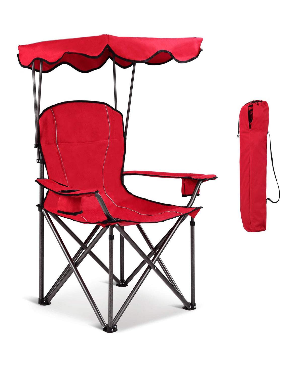 Click here for Sugift Portable Folding Beach Canopy Chair with Cu... prices