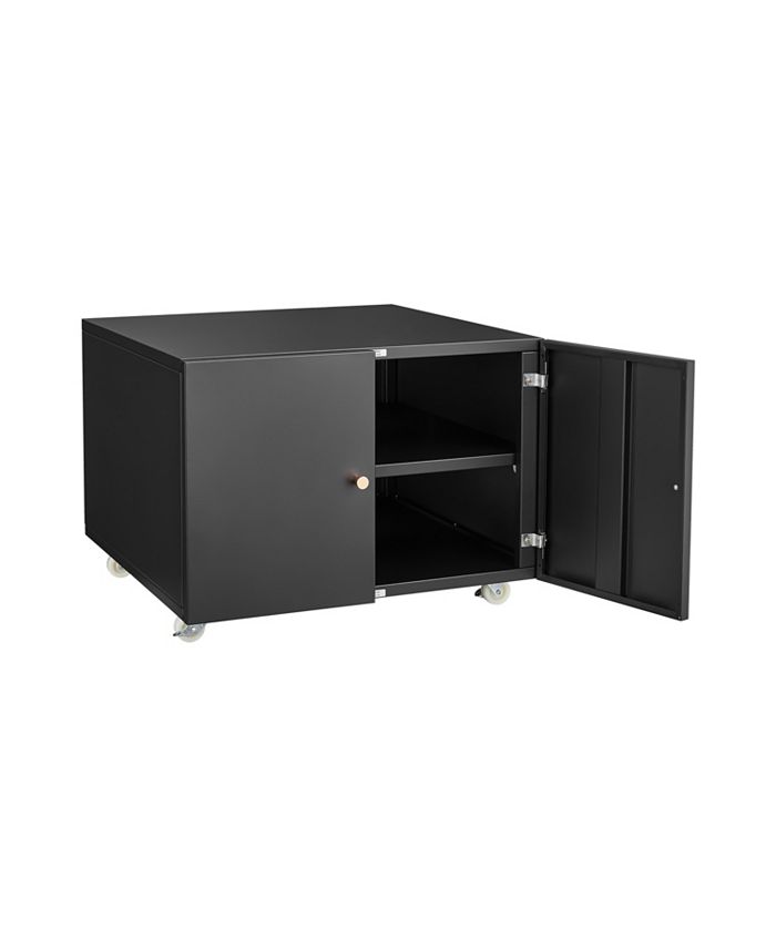 Simplie Fun Office Furniture Copier Cabinet Black 2 Door Steel Copier ...