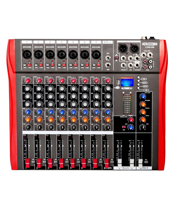 5 Core Audio Mixer 8 Channel DJ Controller Professional Sound Board ...