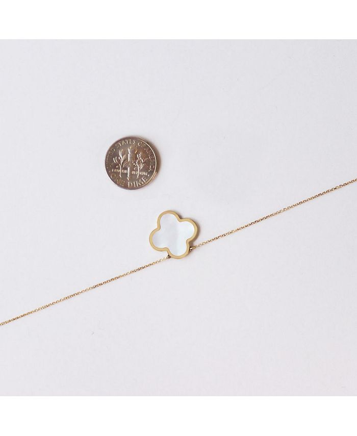 The Lovery Extra Large Mother of Pearl Single Clover Necklace - Macy's