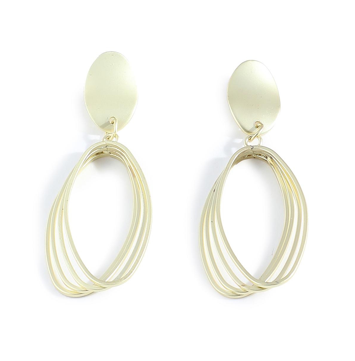 Click here for Sohi Womens Gold Metallic Drop Earrings - Gold prices