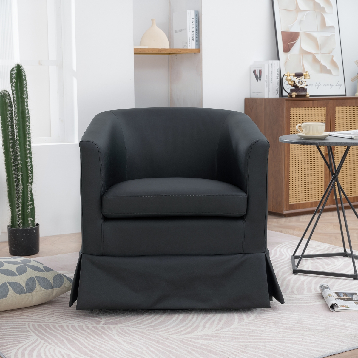 Click here for Streamdale 27.36" Wide Swivel Chair - Black p... prices