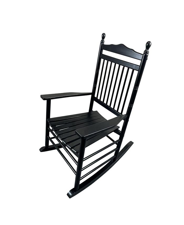 Simplie Fun Balcony Porch Adult Rocking Chair - Black - Macy's