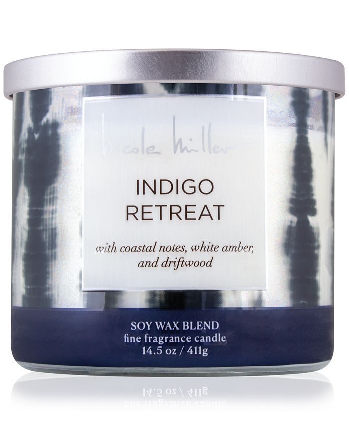 Nicole Miller Indigo Retreat Candle, 14.5 oz. - Macy's