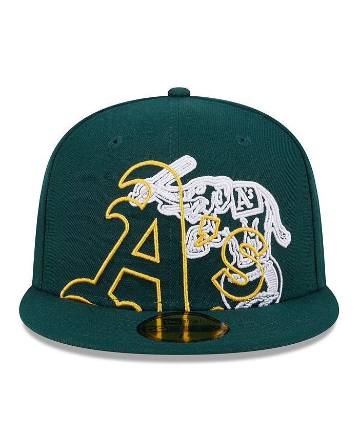 New Era Men's Green Oakland Athletics Game Day Overlap 59FIFTY Fitted Hat - Macy's