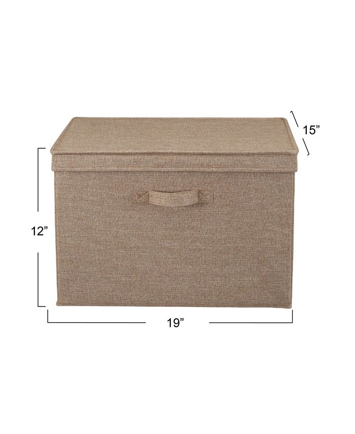 Household Essentials Wide Storage Box with Lid - Macy's