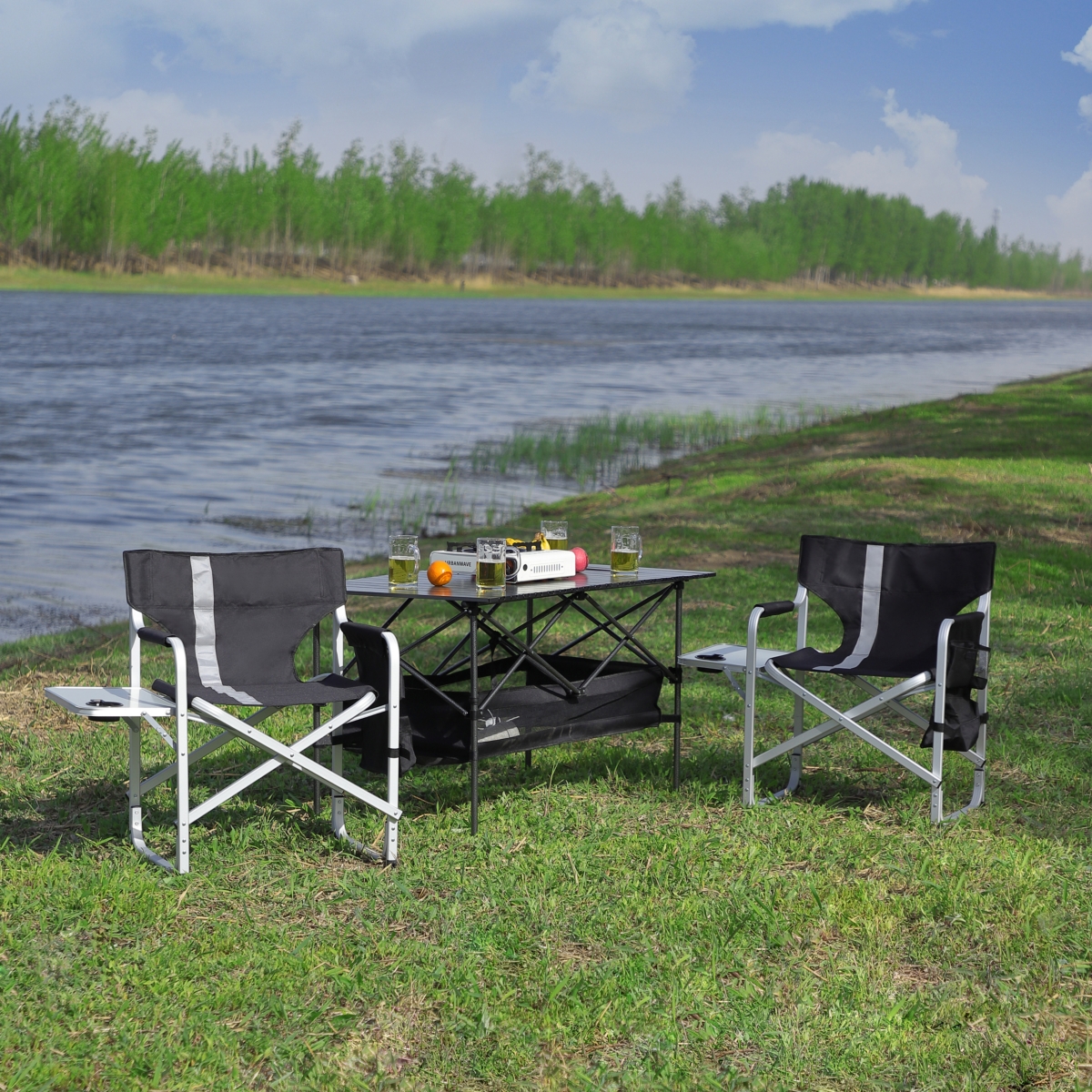 Click here for 3-Piece Folding Table & Chairs Set for Outdoor Use... prices