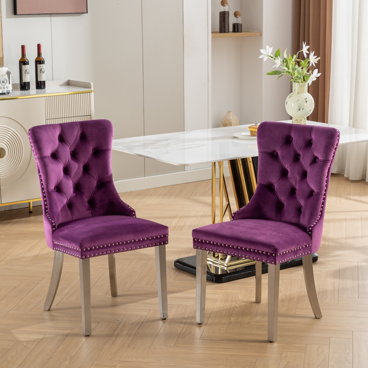 Click here for Streamdale Nikki Collection 2-Piece Purple Velvet... prices