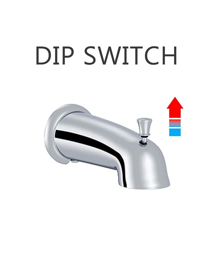 Simplie Fun Single Handle 6-Functions Shower Head Set With Tub Spout ...