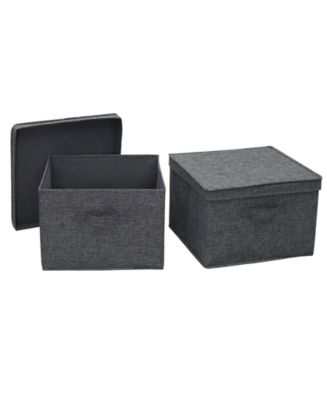 Household Essentials Square Storage Box with Lid - Macy's