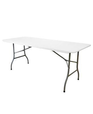 Elama 6 Foot Plastic Folding Table in White - Macy's