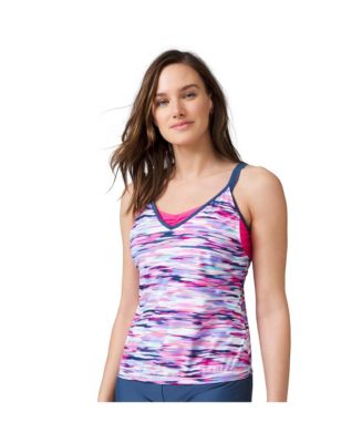 Free Country Women's V-Neck Blouson Tankini Top - Macy's