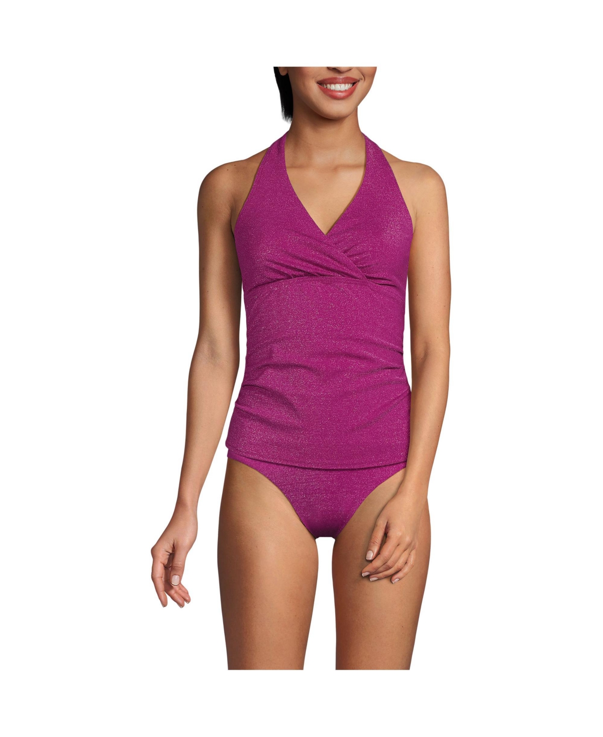 Click here for Lands End Womens Chlorine Resistant Shine V-neck H... prices