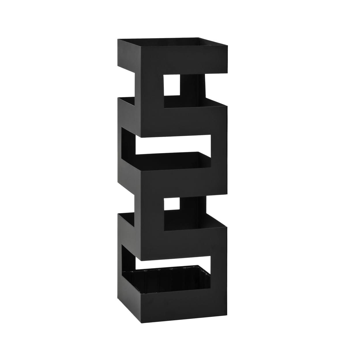 Click here for vidaXL Umbrella Stand Tetris Steel Black - Black prices